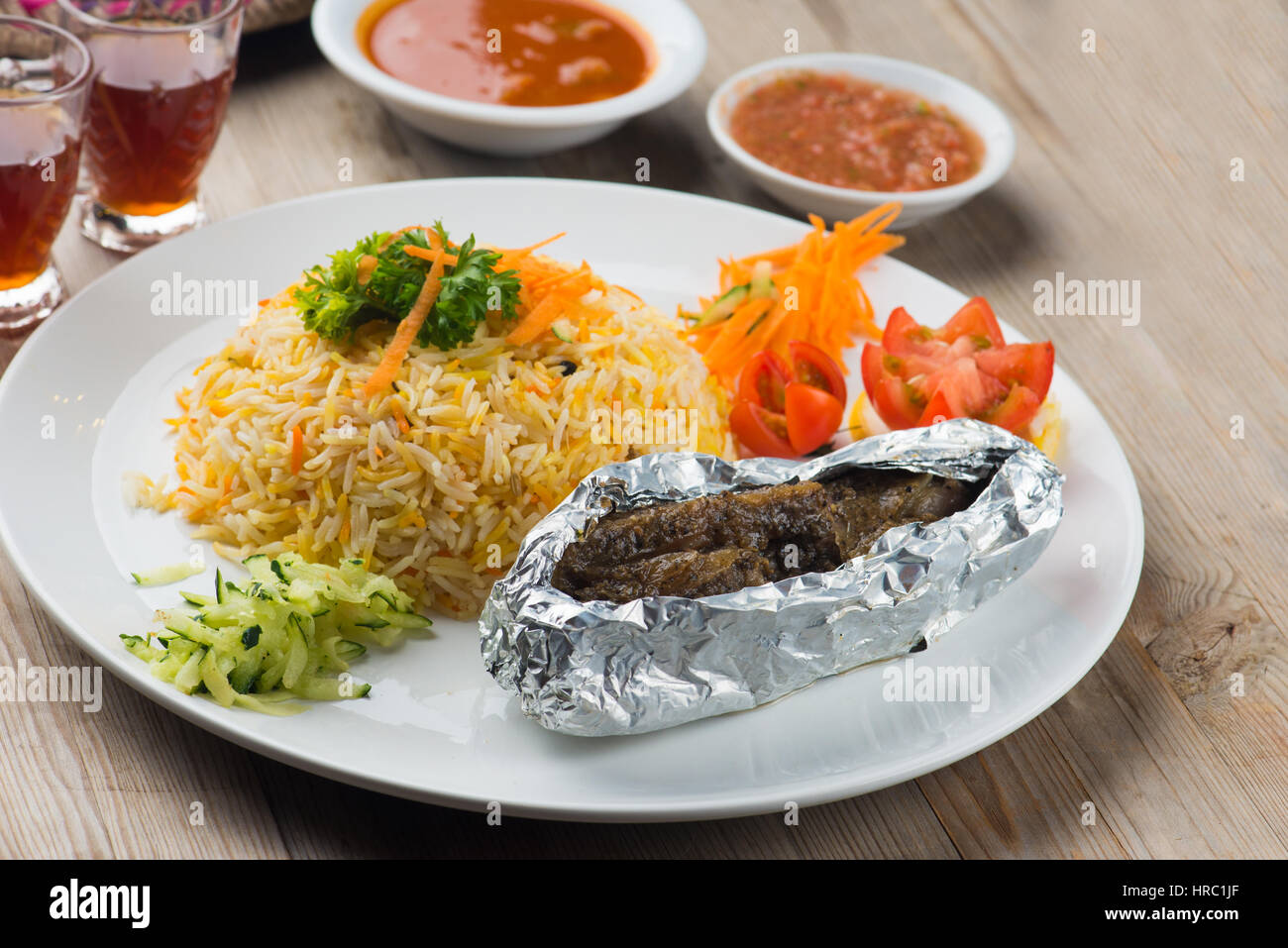 lamb madhbi,arab food Stock Photo - Alamy