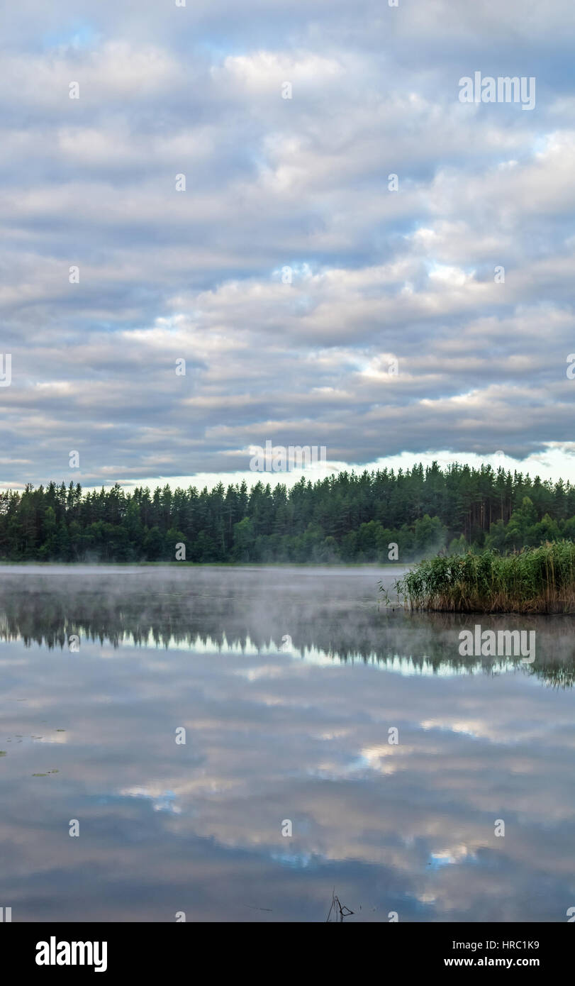 Morning landscape at lake Stock Photo - Alamy