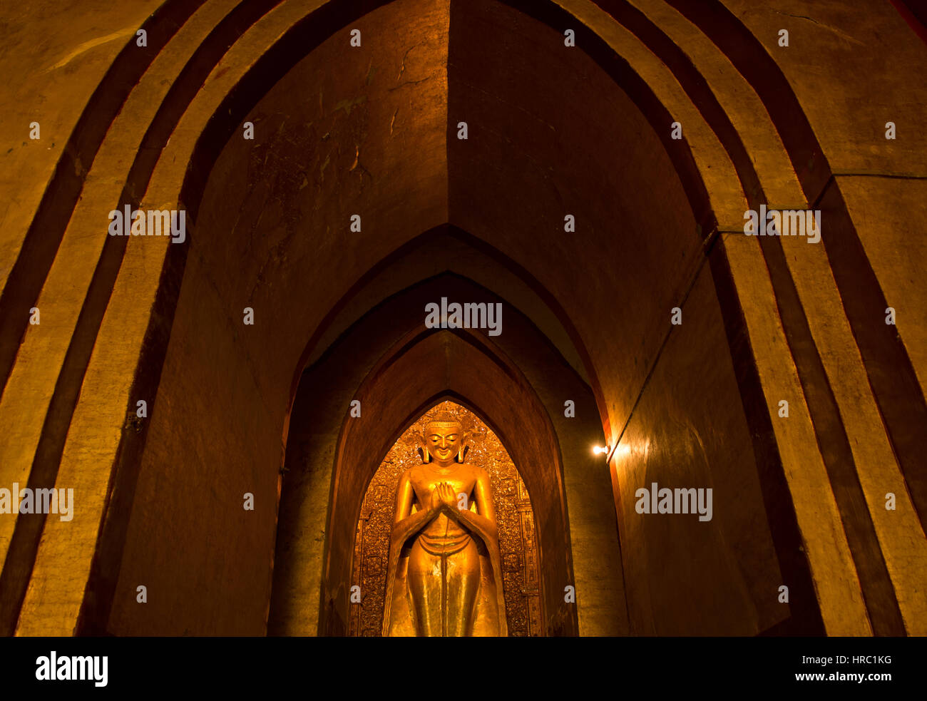 Interior Ananda temple in Bagan Stock Photo - Alamy