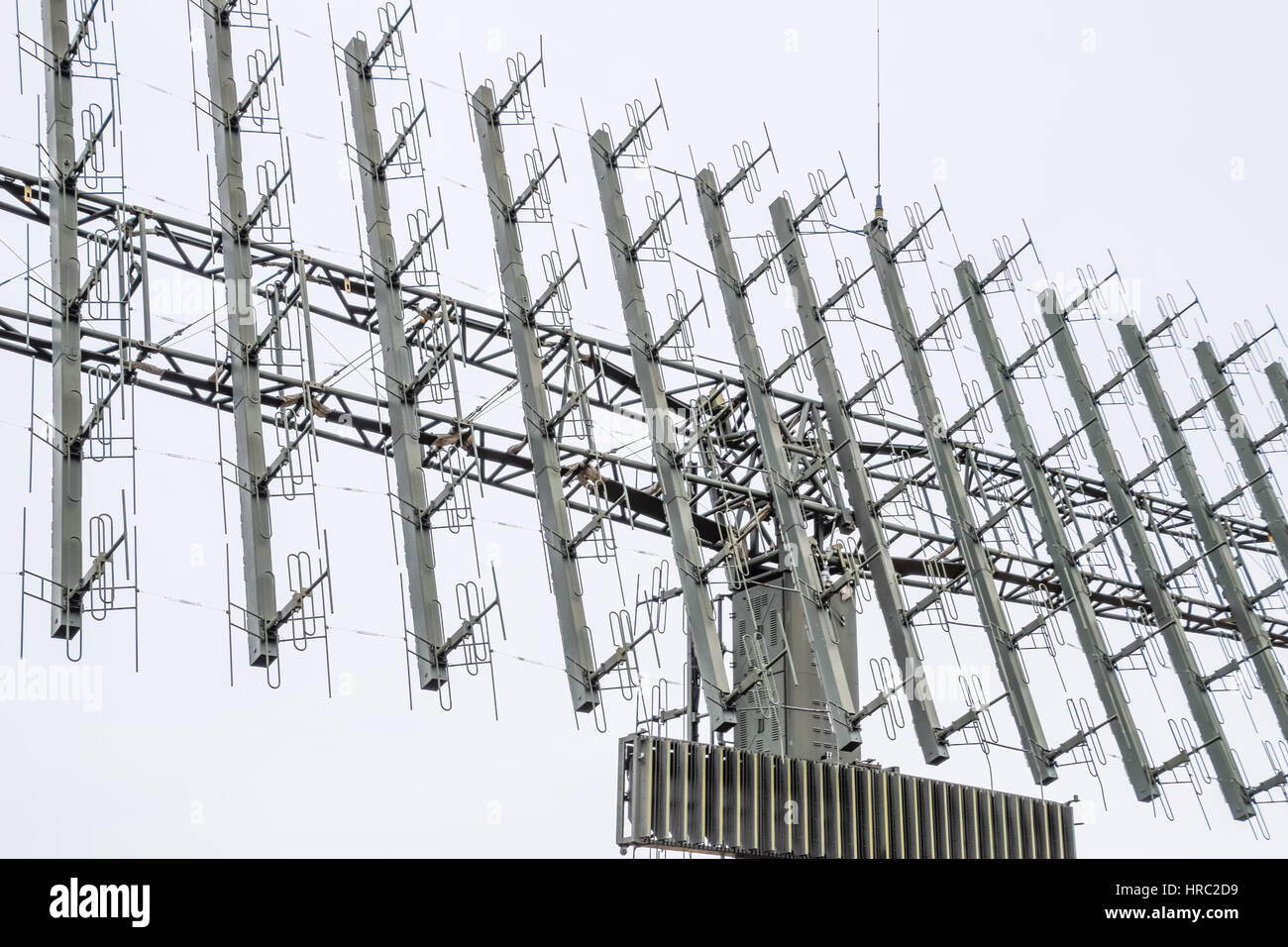 Military radar antenna. A grid of small antennas collected large Stock ...