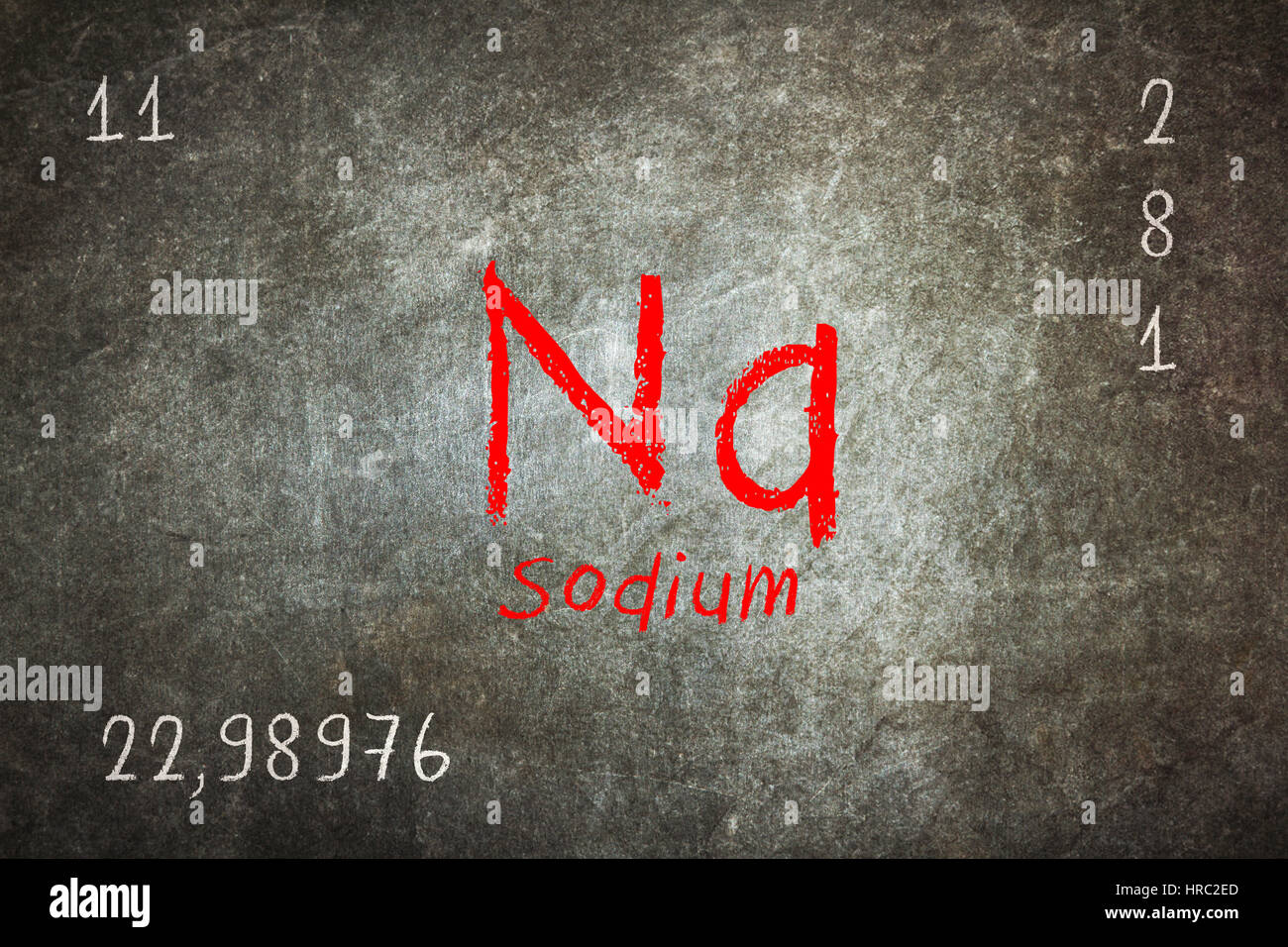 Isolated blackboard with periodic table, Sodium, Chemistry Stock Photo ...