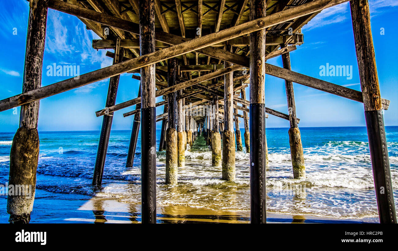 Under bridge pier Stock Photo - Alamy