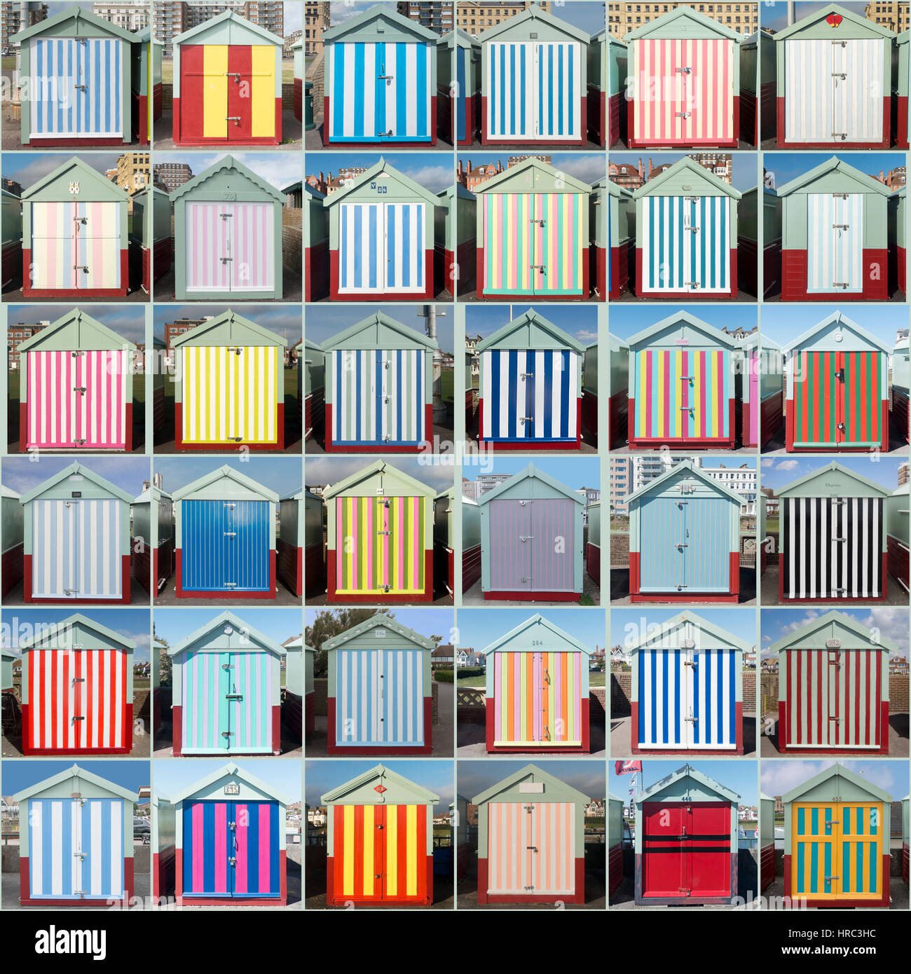 Striped blue hut hi-res stock photography and images - Alamy