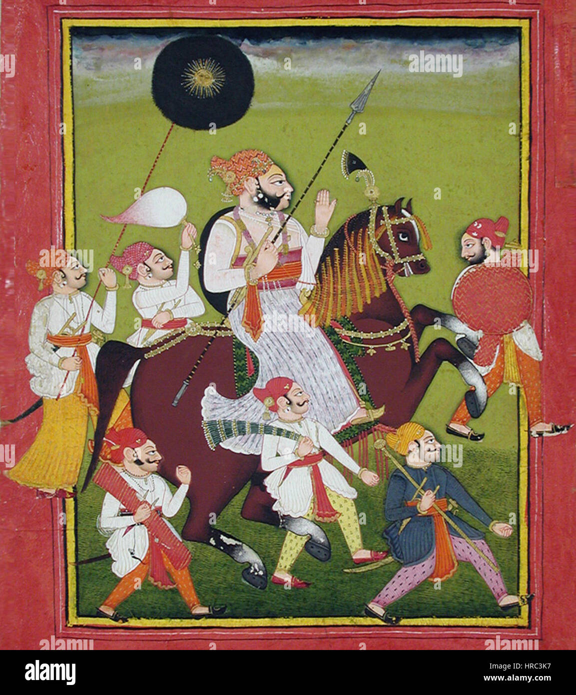 Rao Raja Ajit Singh (r. 1715-1740) in procession (6125100912 Stock ...