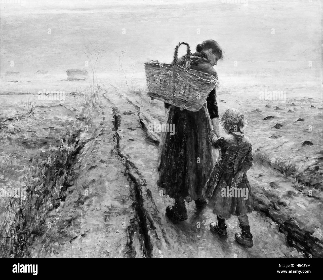 Fritz von Uhde - Auf dem Nachhauseweg (1889 Stock Photo - Alamy