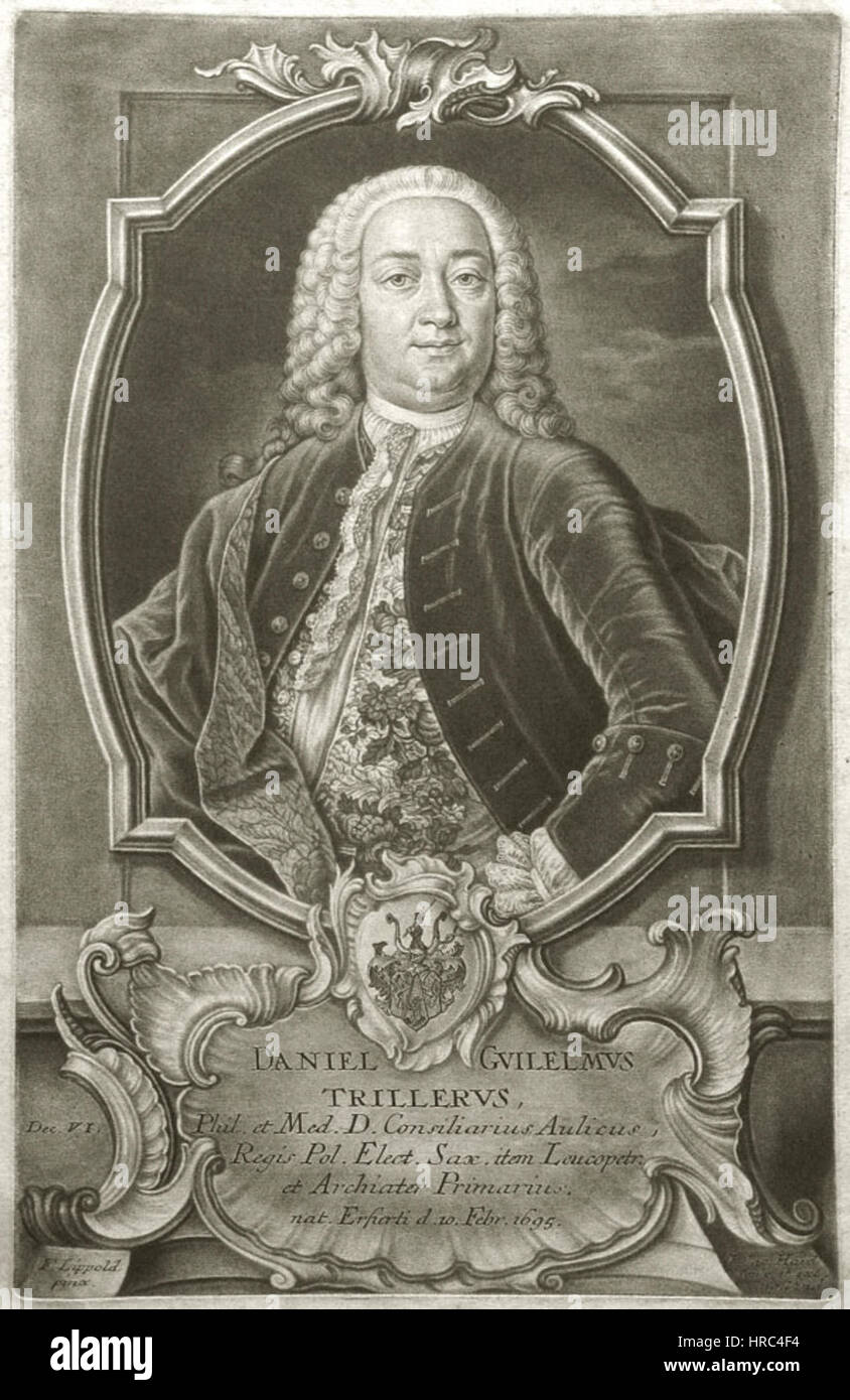 Daniel Wilhelm Triller by Johann Jakob Haid Stock Photo - Alamy