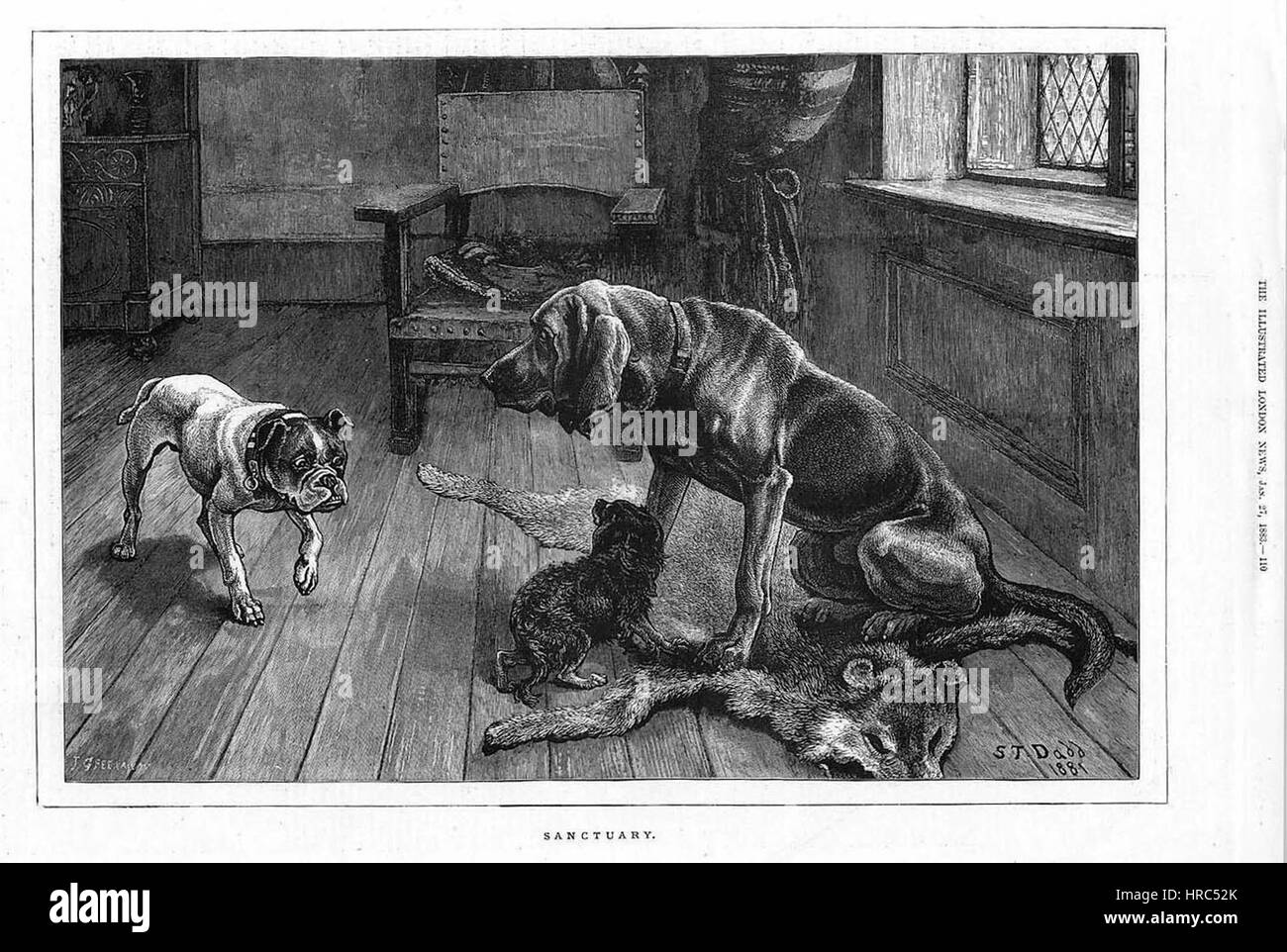 Sanctuary drawing dadd Stock Photo - Alamy