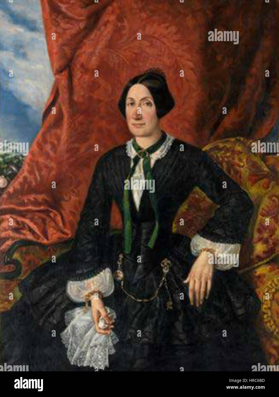 Retrato de senhora (1851) - Manuel Maria Bordalo Pinheiro (1815-1880 ...