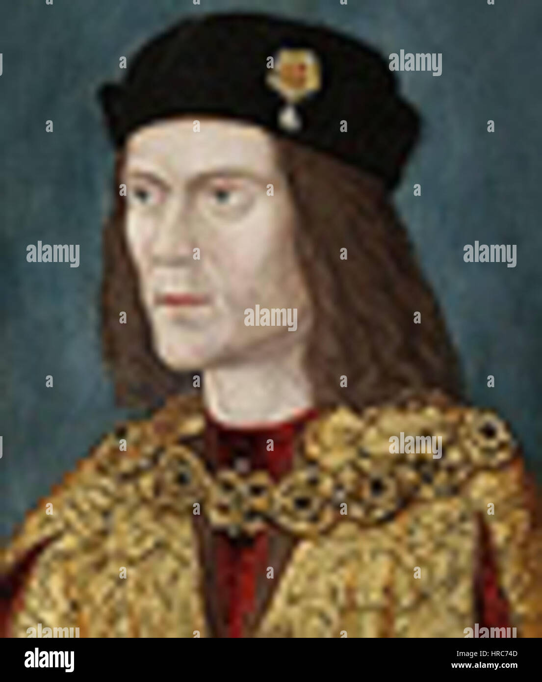 Richard III earliest surviving portrait cropped Stock Photo - Alamy