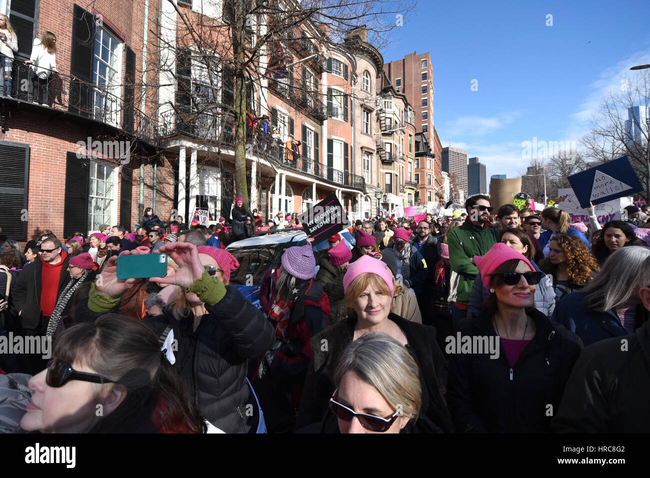 Boston Women's March for America Stock Photo - Alamy