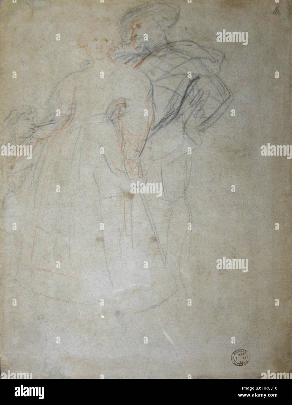 Sketch of Peterpaulrubens with Helene Fourment and child Stock Photo ...