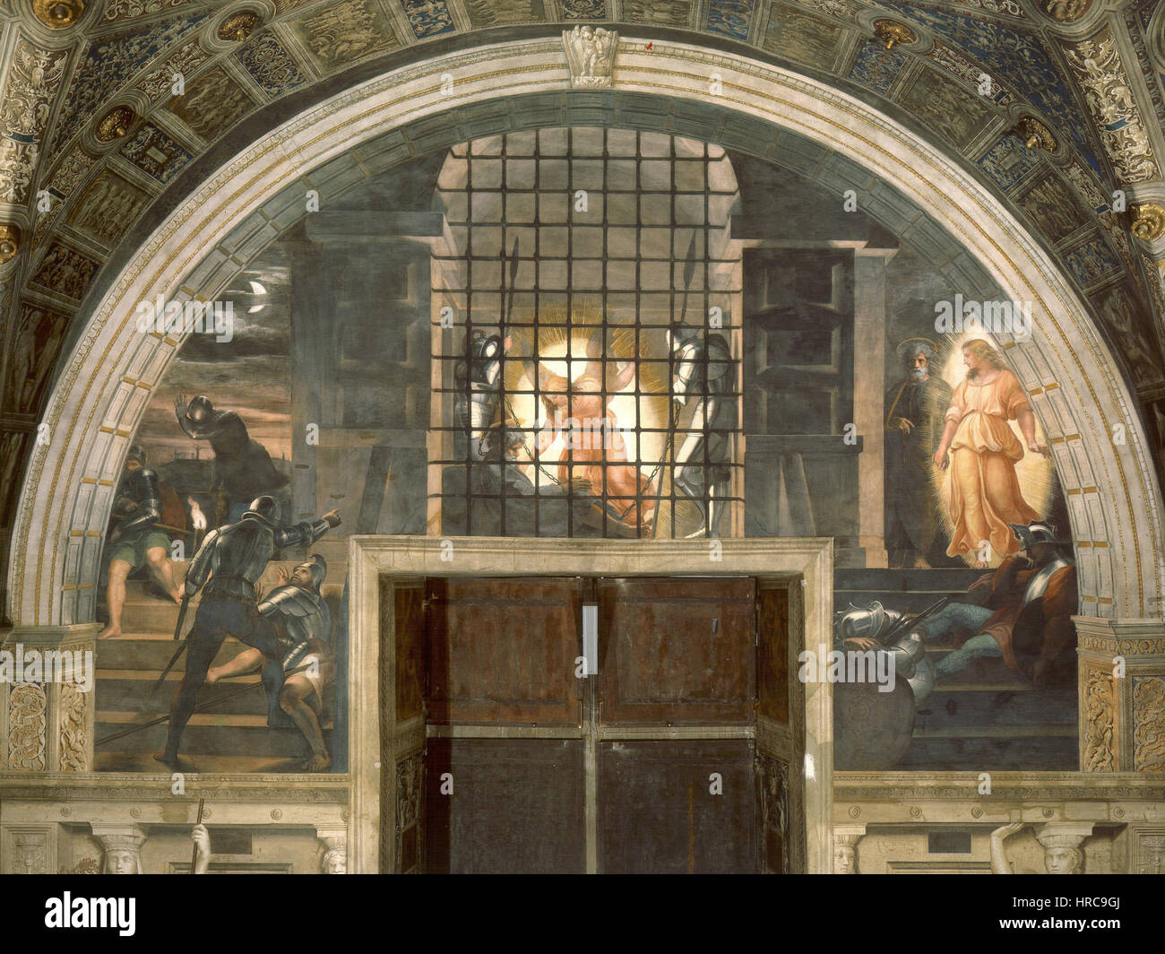 Raphael's 'Deliverance of Saint Peter' depicts the biblical moment when ...