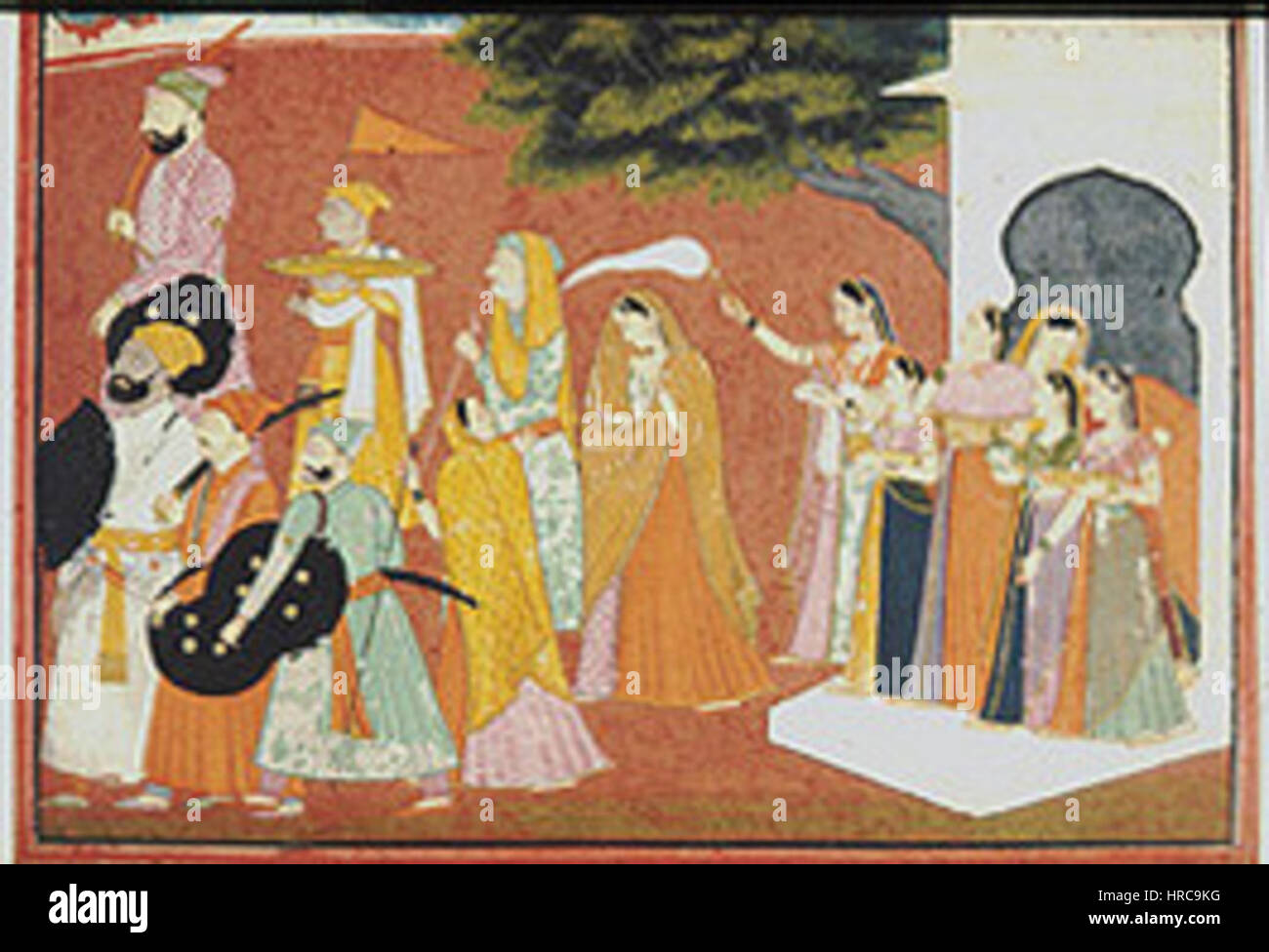 This artwork depicts Rukmini, a prominent figure from Hindu mythology ...