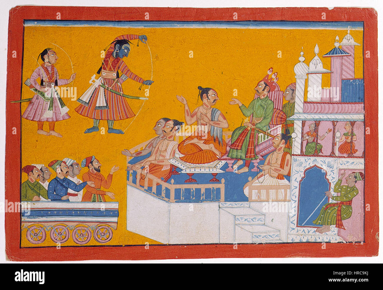 The image of Rama bending his bow captures a moment from the Hindu epic ...