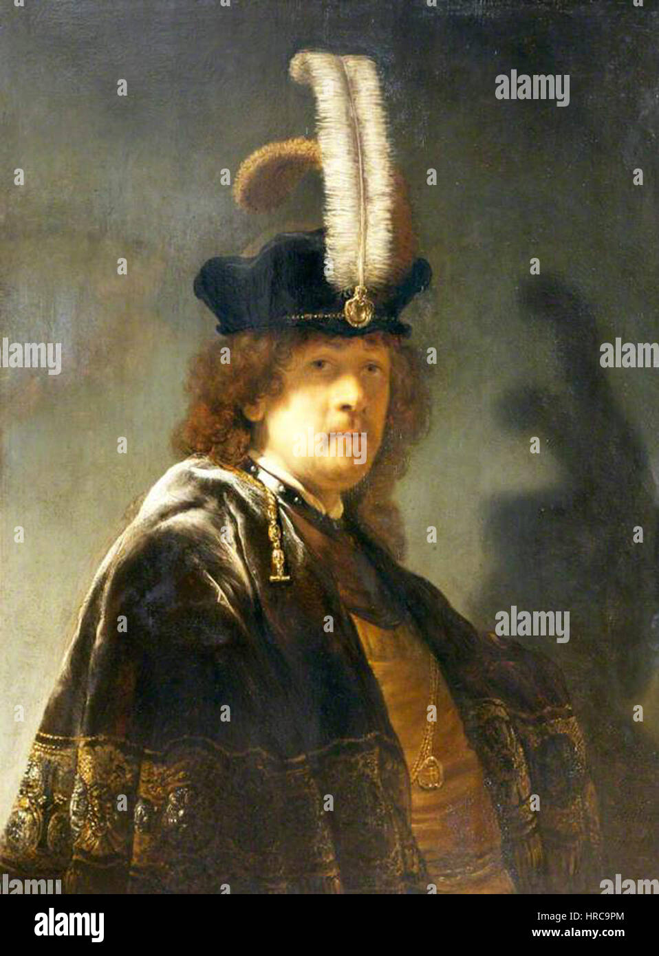 Rembrandt self-portrait 1635 Stock Photo - Alamy