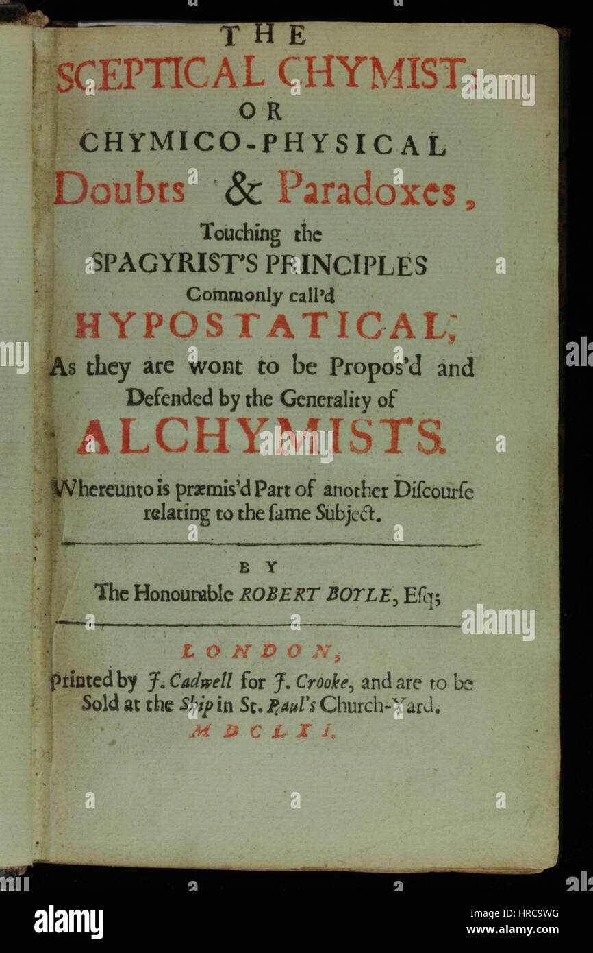 Robert boyle chymist hi-res stock photography and images - Alamy