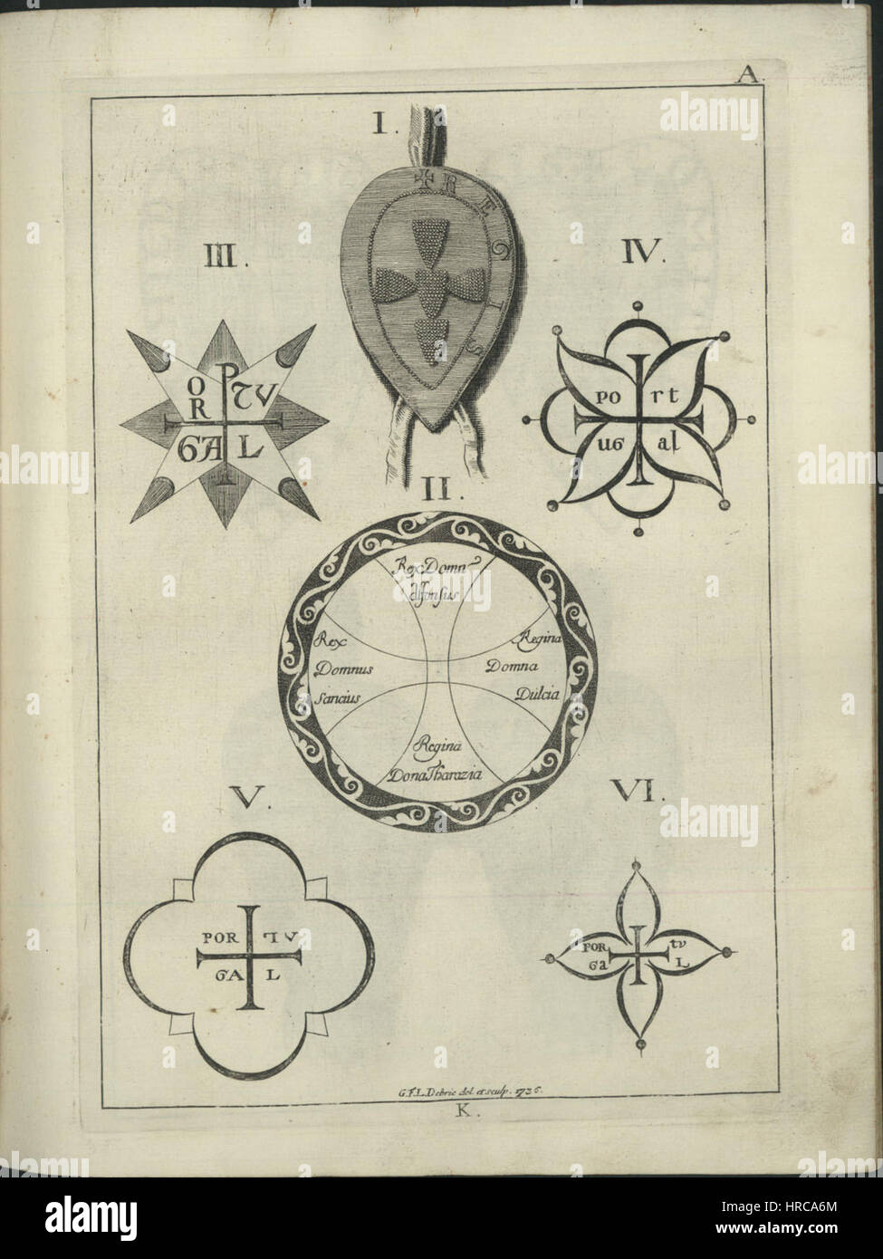 This image displays the seals of the Royal House of Portugal, symbols ...