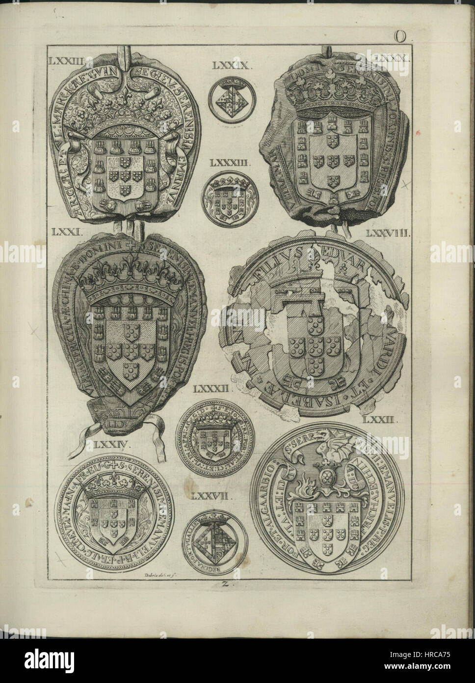 This set of seals from the royal house of Portugal reflects the ...