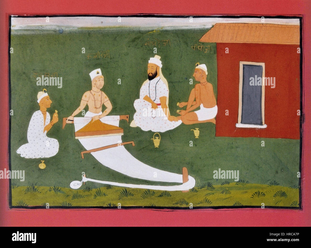 This early 19th-century artwork from Jaipur features revered saints ...