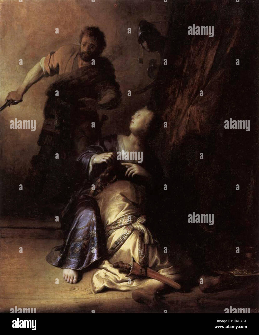 Rembrandt’s 'Samson and Delilah' depicts the biblical story of Samson ...