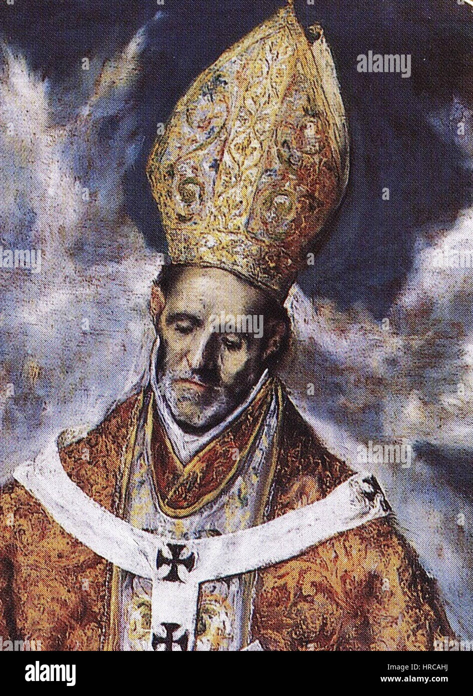 San Ildefonso, de El Greco (detalle Stock Photo - Alamy