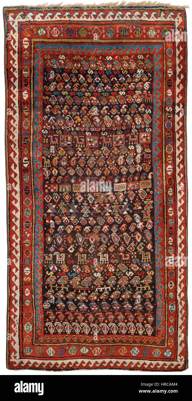 Sauj Bulag Kurdish rug (cropped Stock Photo - Alamy