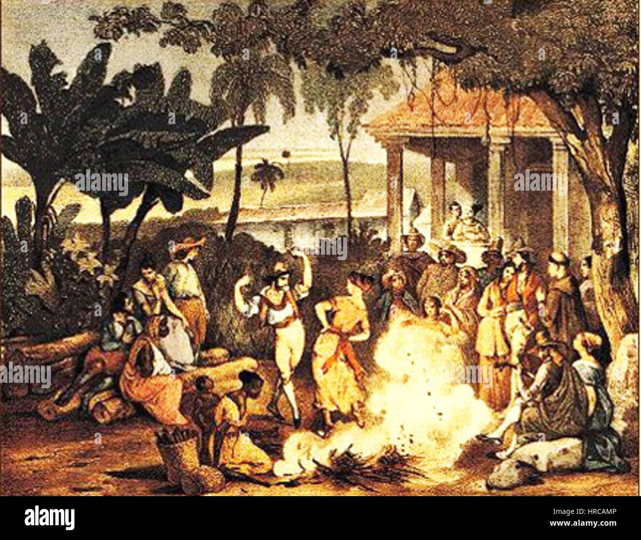 ‘Lundu’ by Rugendas portrays a traditional dance of African heritage ...