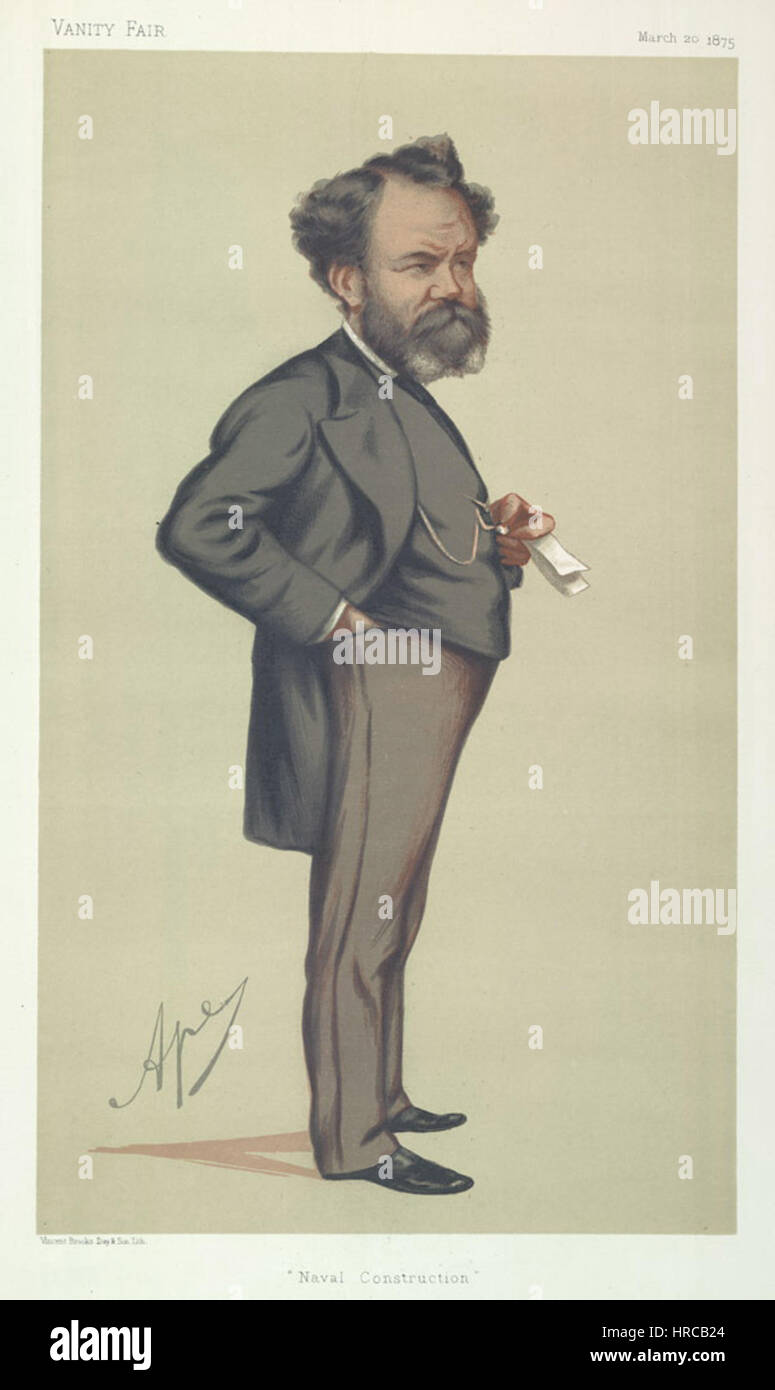 Edward James Reed, Vanity Fair, 1875-03-20 Stock Photo - Alamy