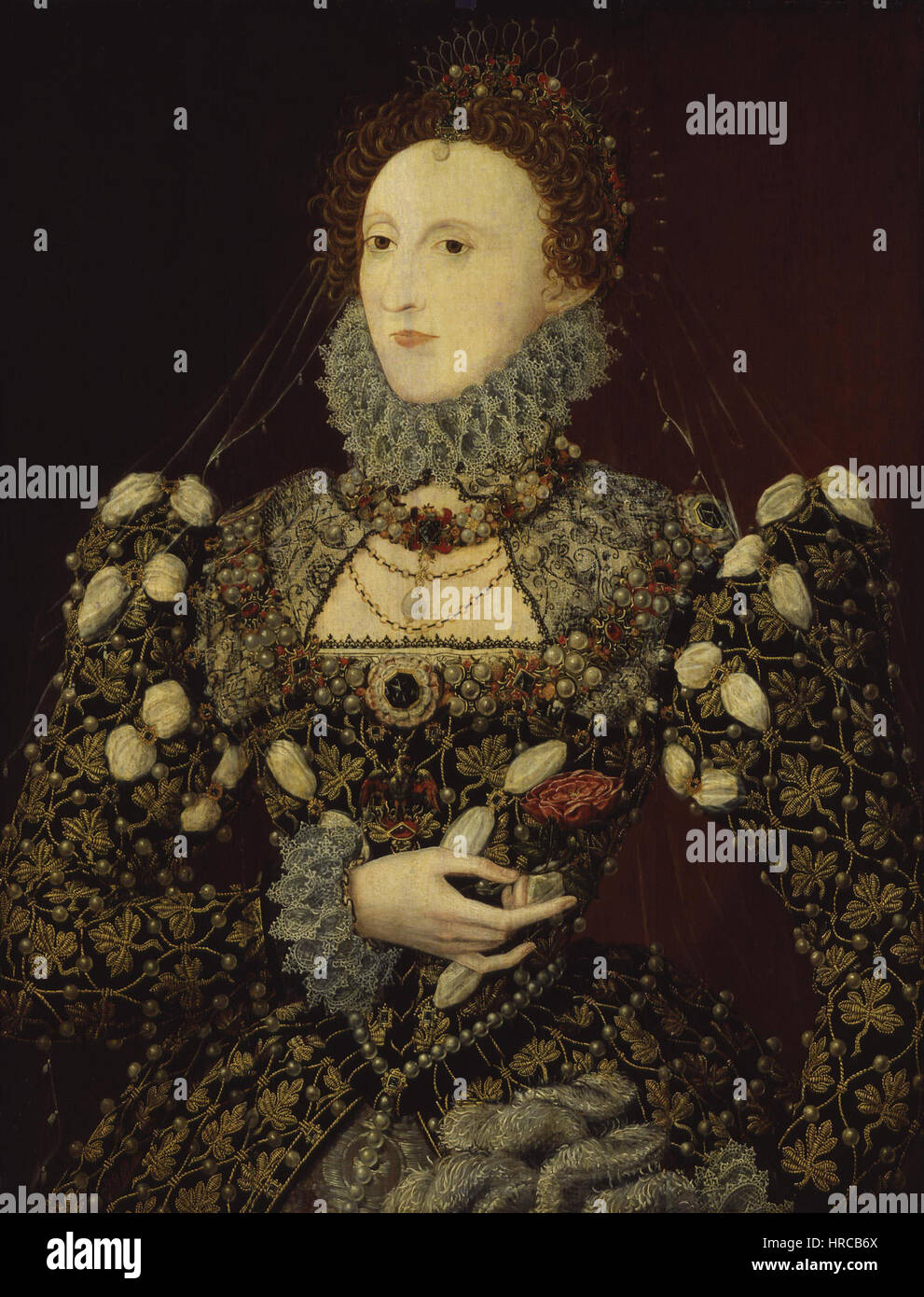 Queen Elizabeth I by Nicholas Hilliard Stock Photo - Alamy