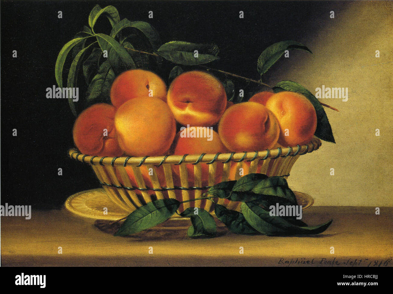 Raphaelle Peale - Bowl of Peaches Stock Photo - Alamy