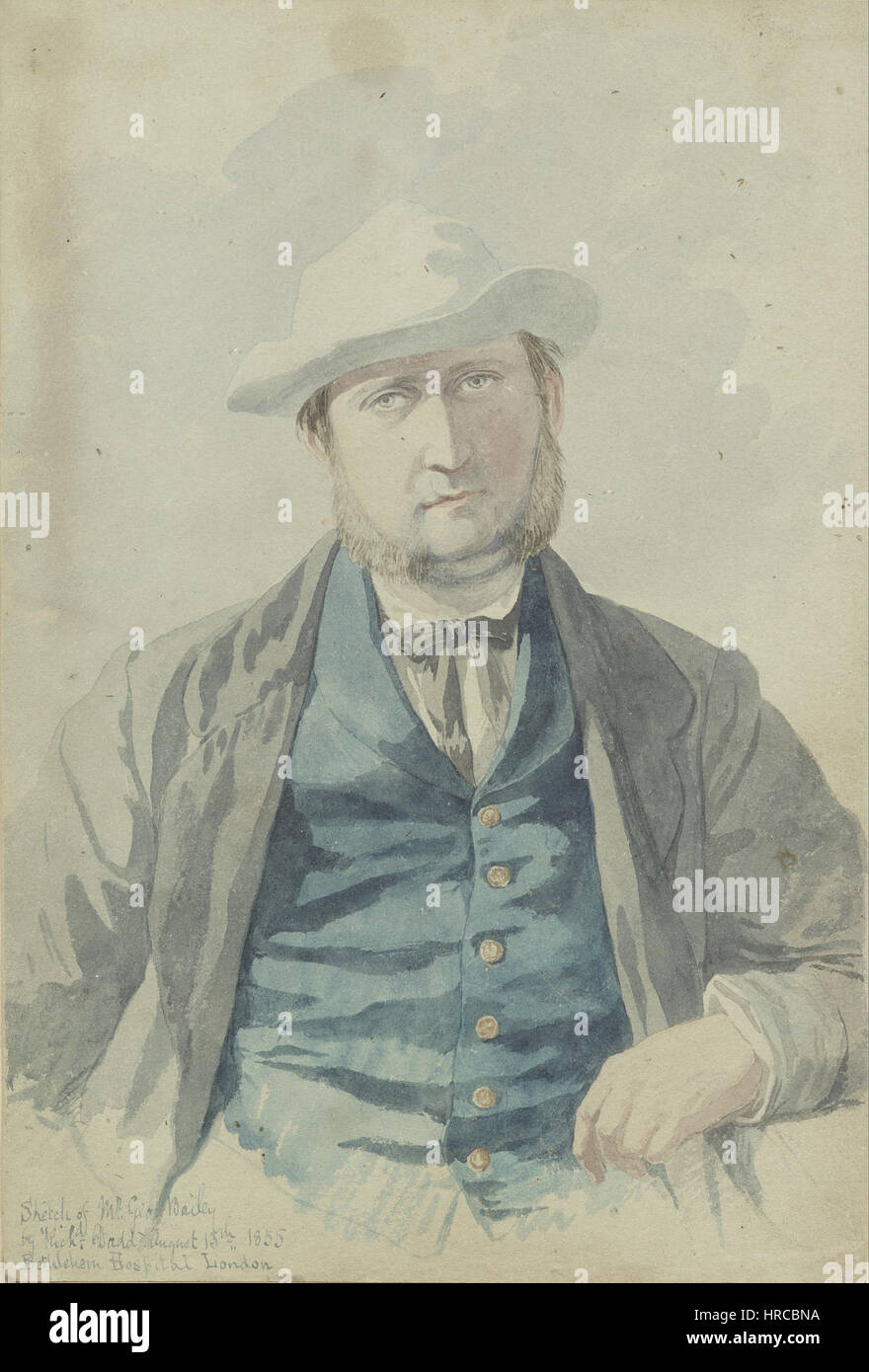 Richard Dadd Portrait of Mr George Bailey Stock Photo - Alamy
