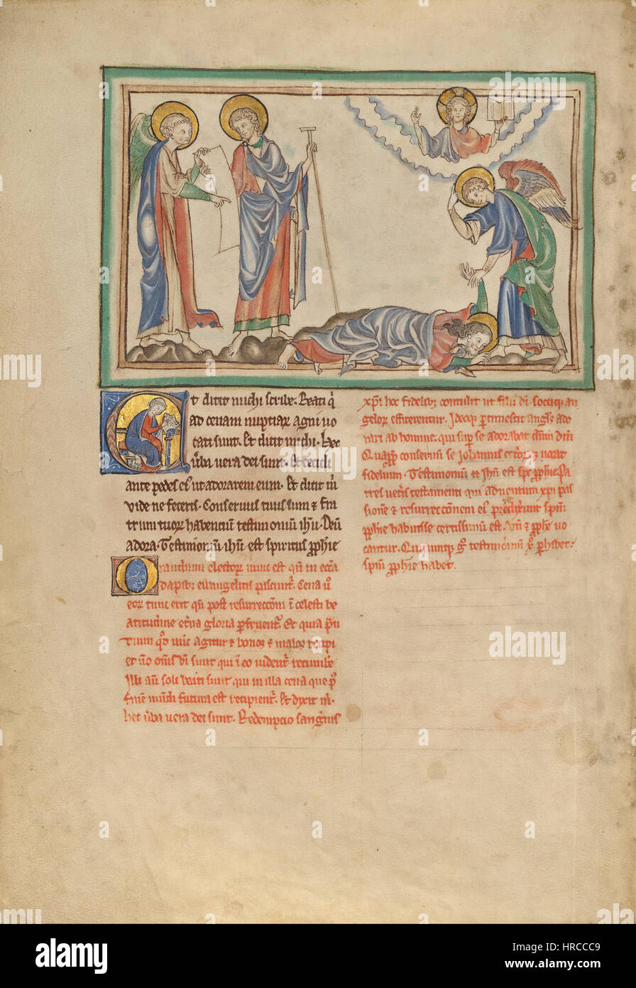 Saint John Praying to the Angel - Google Art Project Stock Photo - Alamy