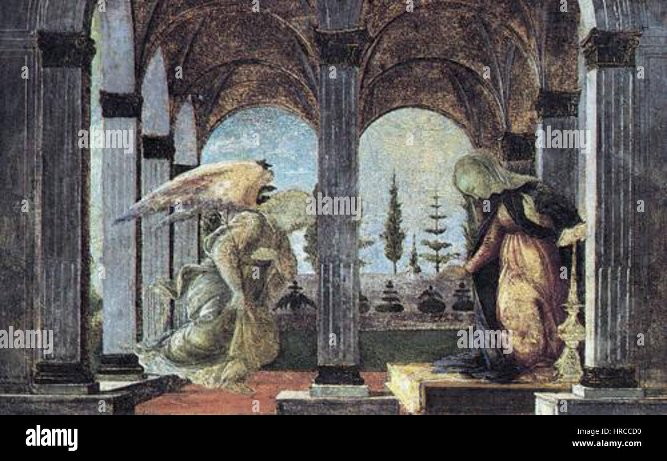 Sandro Botticelli - Annunciation, early 1490s Stock Photo - Alamy