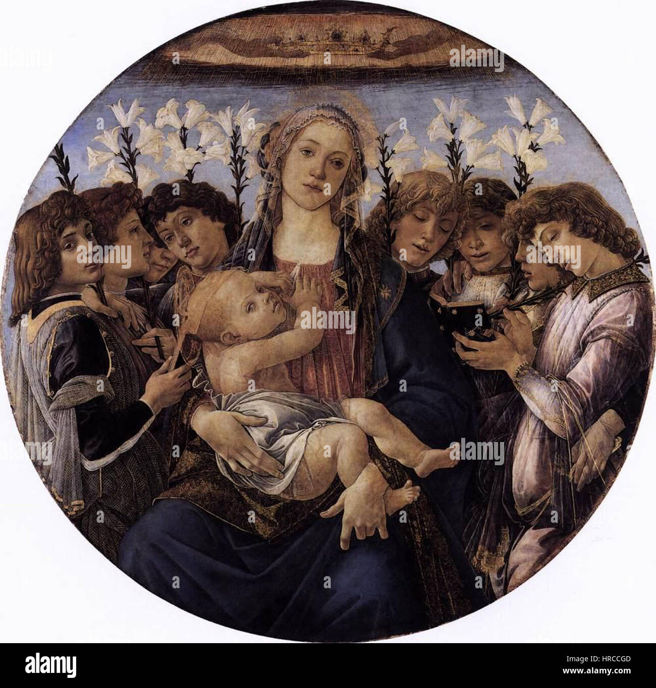 Sandro Botticelli - Madonna and Child with Eight Angels - WGA02712 ...