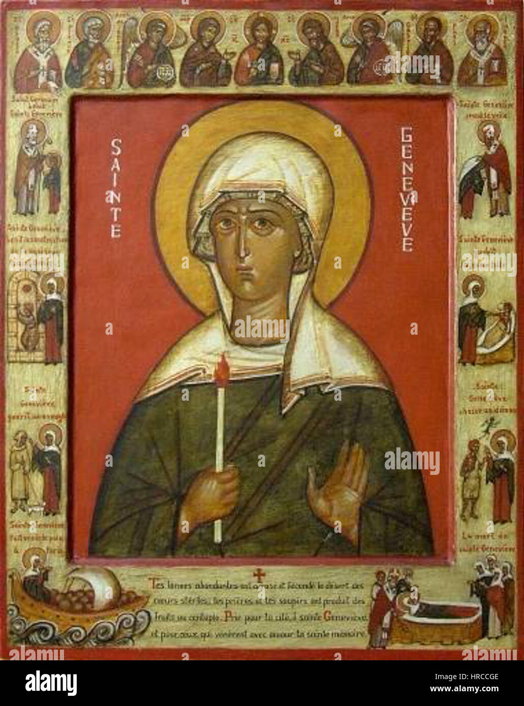 The *Sainte Genevieve icon* represents Saint Genevieve, the patron ...