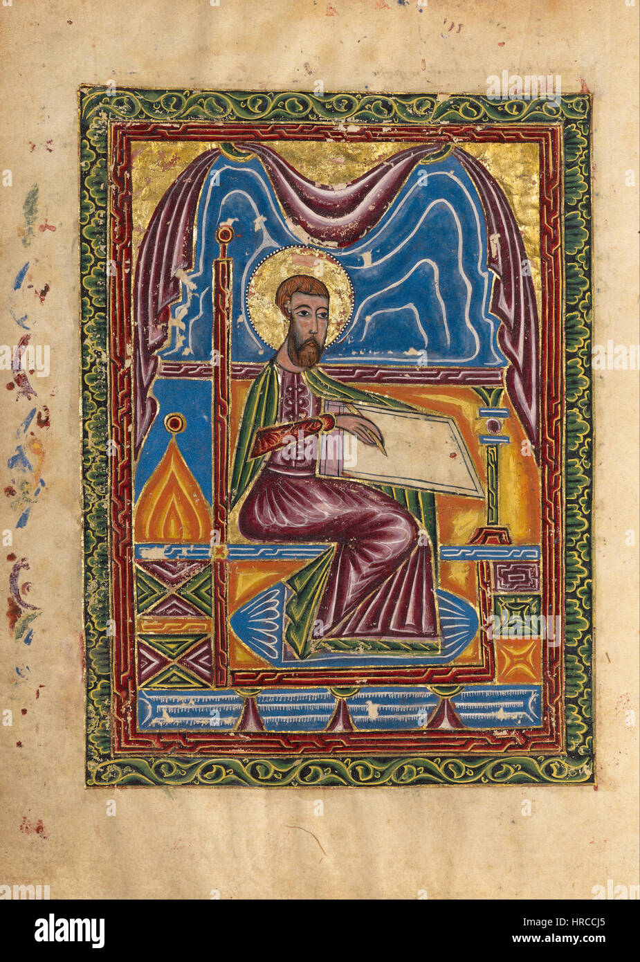 The painting of Saint Luke portrays the Christian apostle and ...