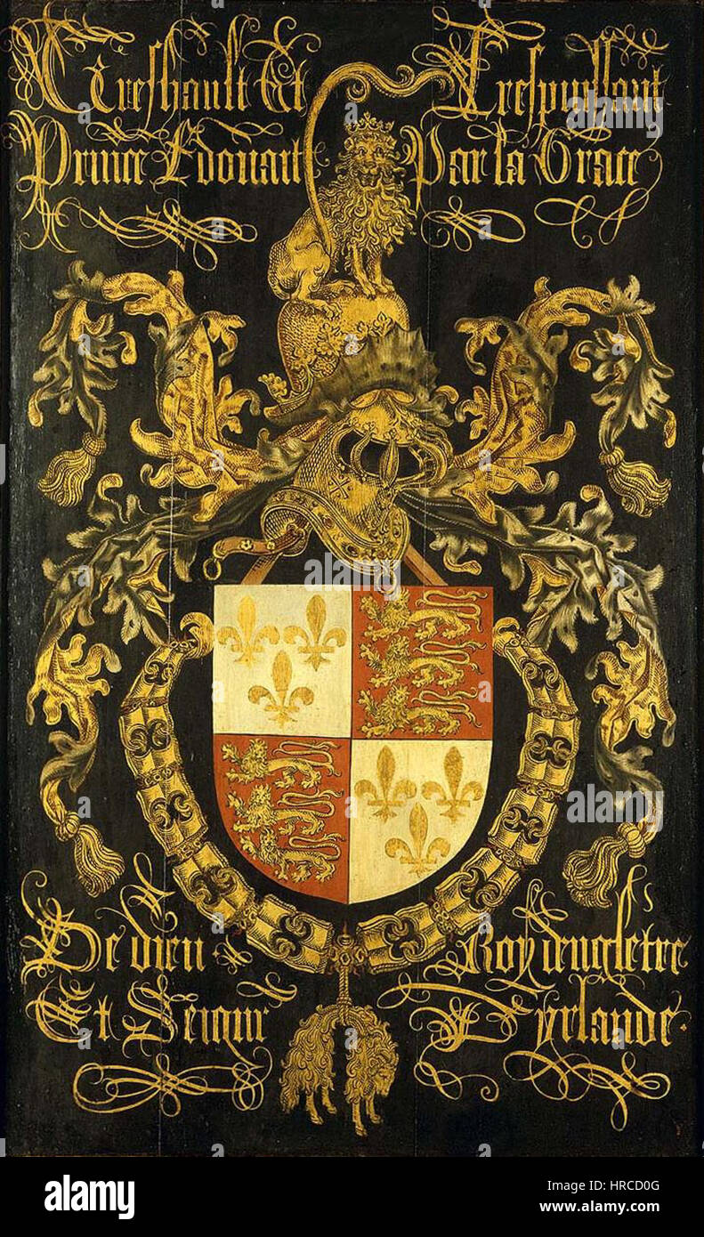 Shield of Edward IV as knight of the Order of the Golden Fleece Stock ...