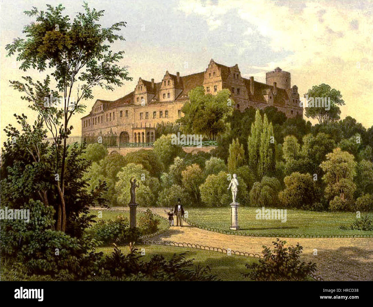 Schloss Schkopau Sammlung Duncker Stock Photo - Alamy