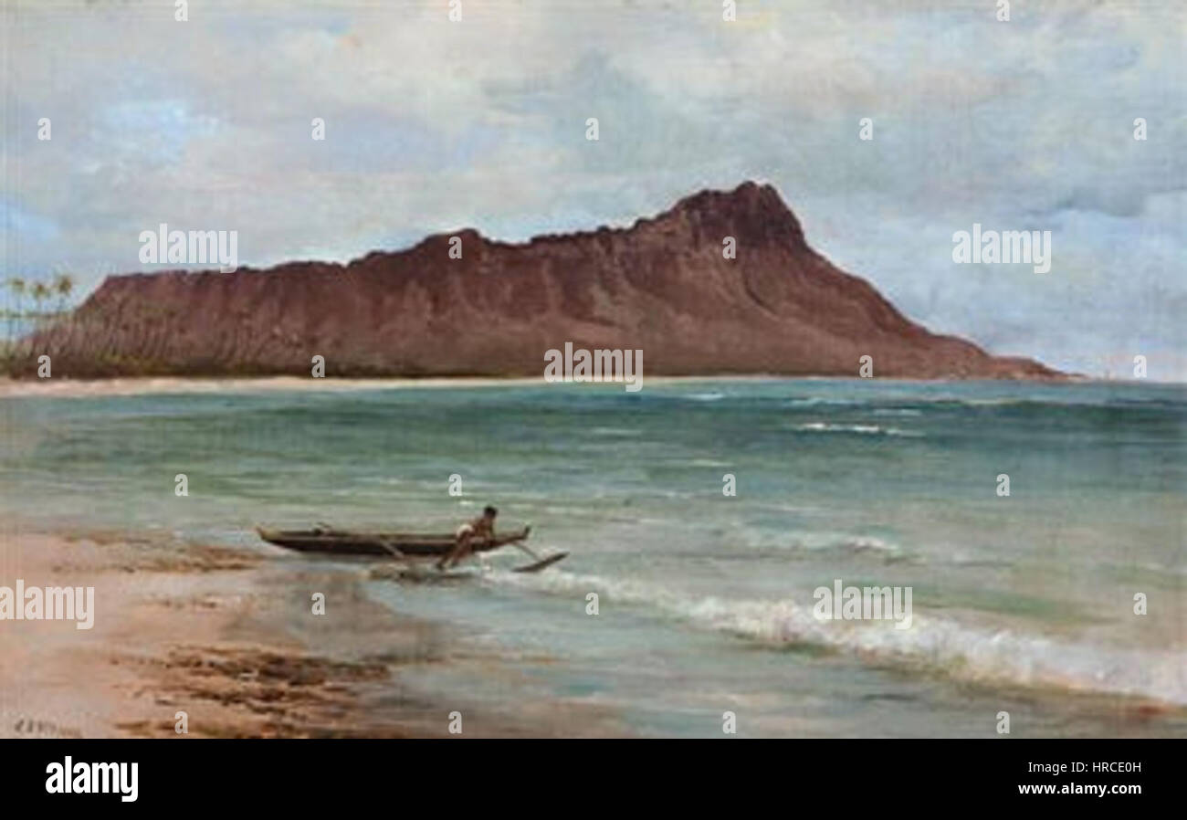 Joseph Dwight Strong’s oil painting, 'View of Diamond Head,' captures ...