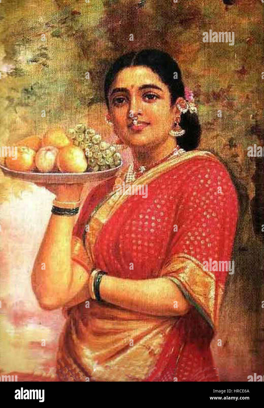 'The Maharashtrian Lady' by Raja Ravi Varma is a renowned portrait ...