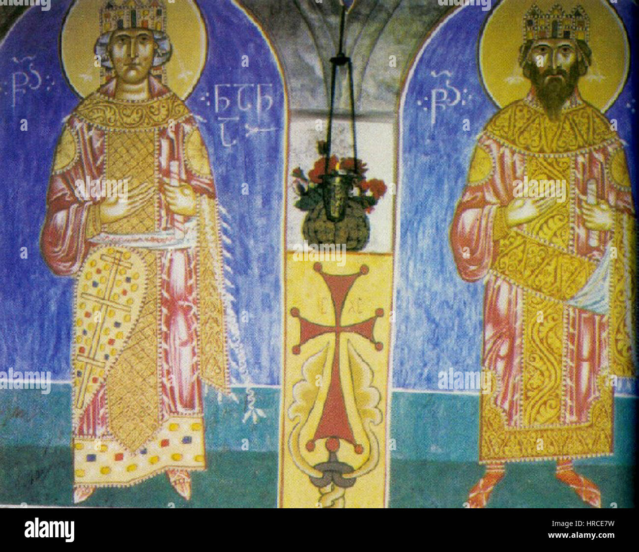 This fresco from Samtavro in Mtskheta depicts Queen Nana and King ...