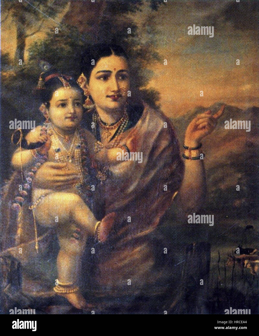 Raja Ravi Varma Krishna Radha Being Introduced To Krishna Ravi Varma
