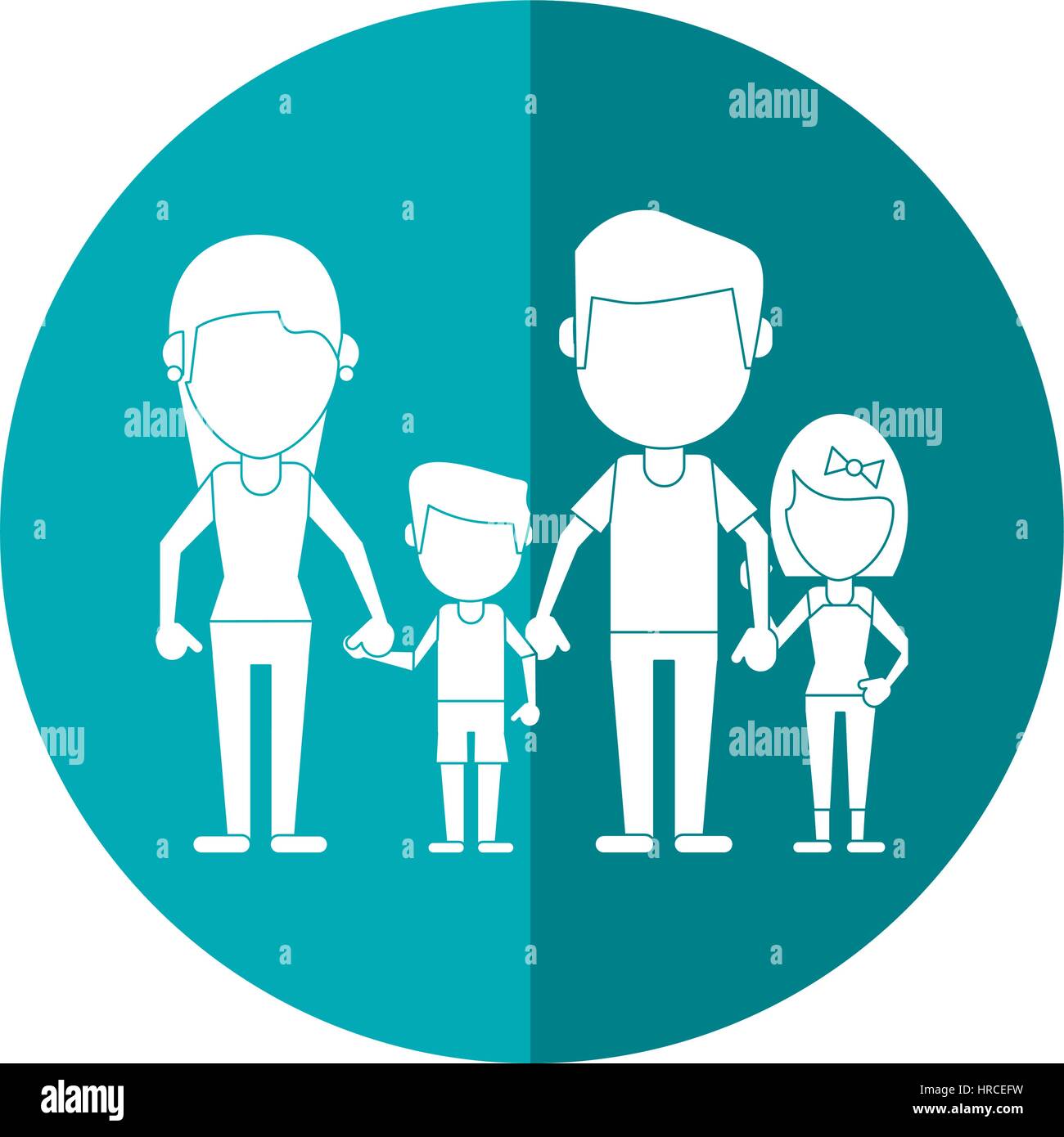 Mother son child together shadow Stock Vector Images - Alamy