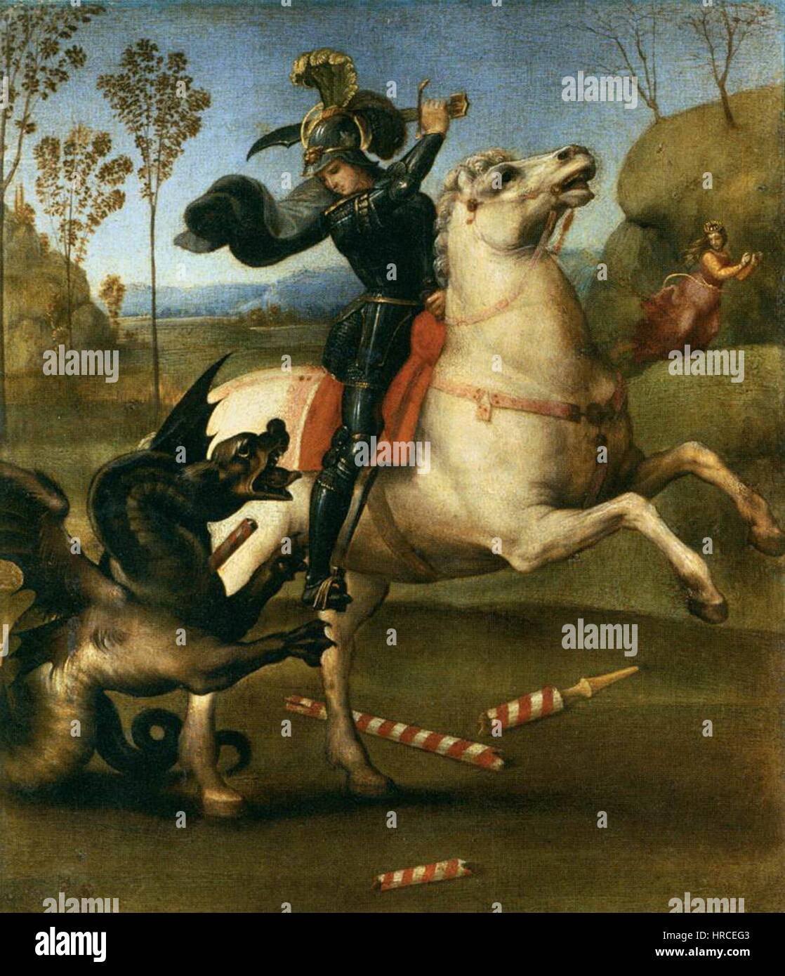 Raphael’s 'St. George Fighting the Dragon' portrays the legendary saint ...