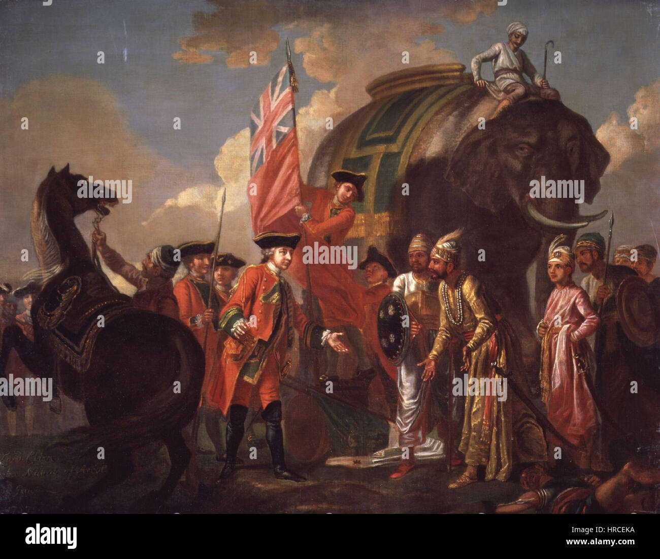 Robert Clive and Mir Jafar after the Battle of Plassey, 1757 by Francis ...