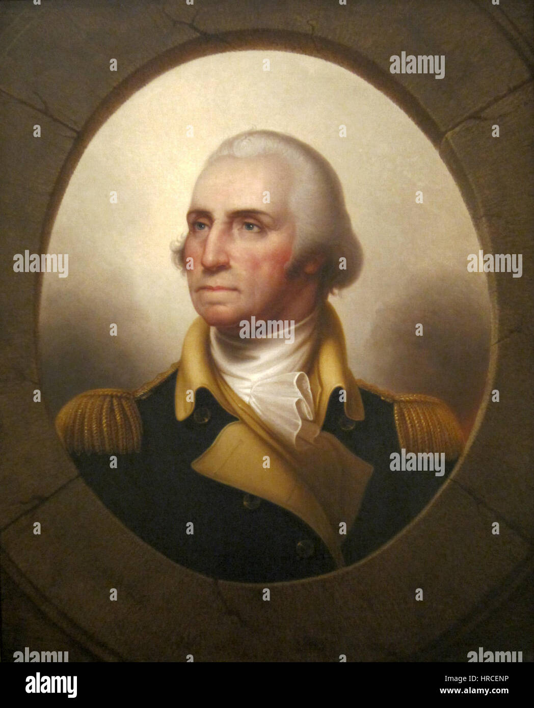 Rembrandt Peale - 'Porthole' portrait og George Washington, 1825-1860 ...