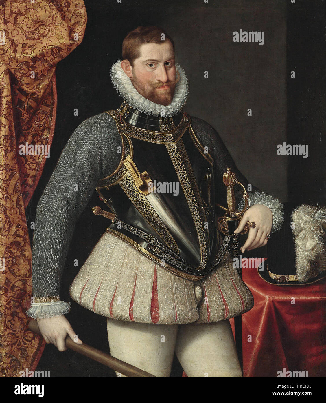 A portrait of Emperor Rudolf II, created by Martino Rota, capturing the ...