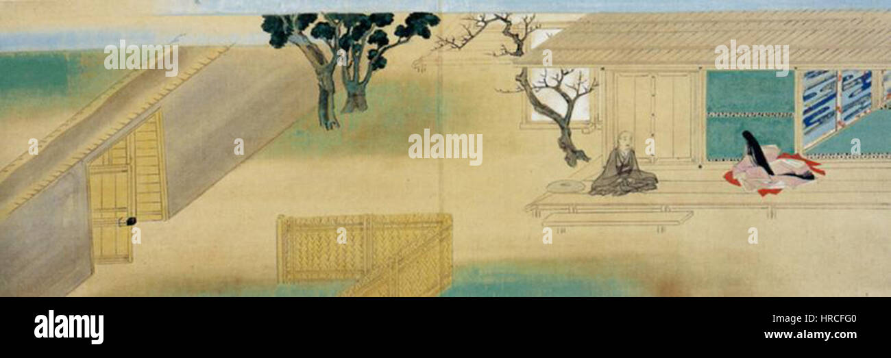 The 'Saigyo Monogatari Emaki' is a Japanese narrative scroll that ...