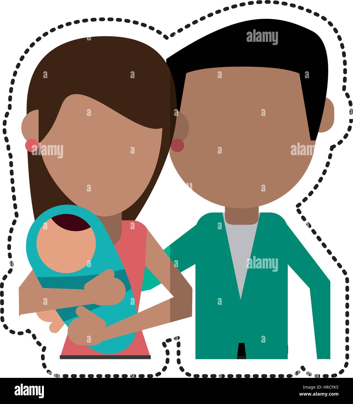 cartoon parents and baby family Stock Vector Image & Art - Alamy