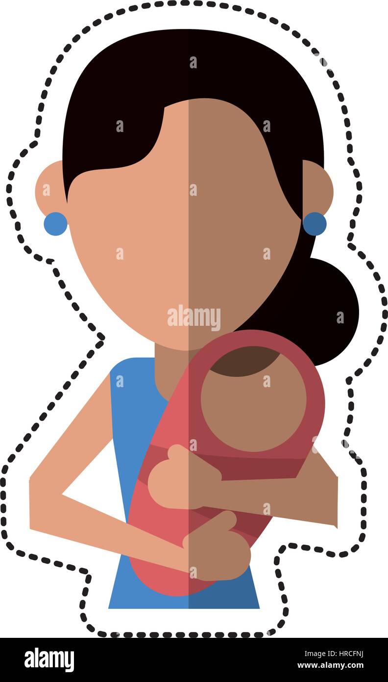 Mother Baby Cartoon Illustration Stock Photos & Mother Baby Cartoon ...